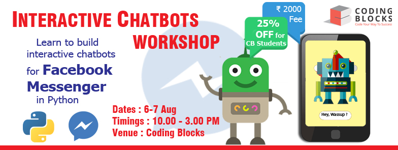 Book Interactive ChatBots Workshop tickets, New Delhi | Explara.com