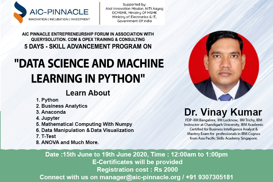 Book 5 Days - Skill Advancement Program On Data Science And Machine ...