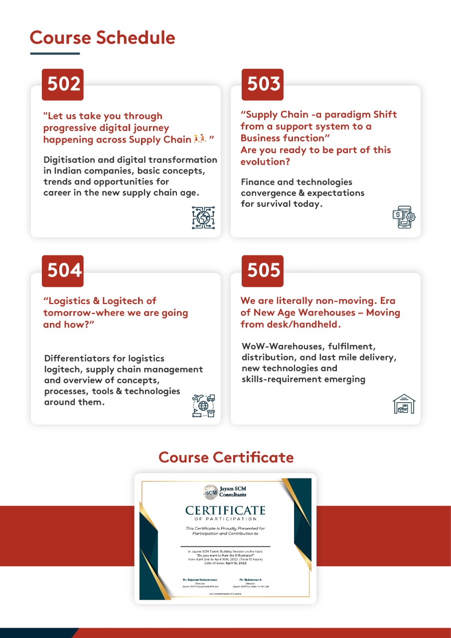 Book Jayam SCM Consultants - Talent Building Program 500 Series tickets ...