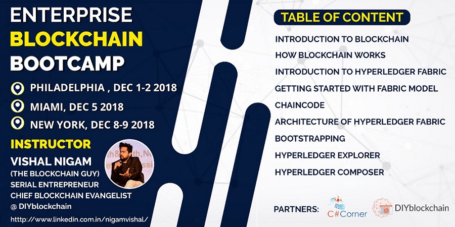 Book Enterprise Blockchain Bootcamp By DIYblockchain tickets, New York ...